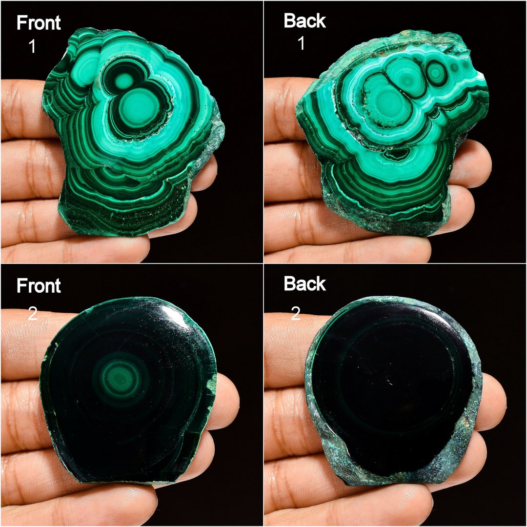 Natural Malachite Polished Slice Cabochon Green Malachite Polished Slab ...