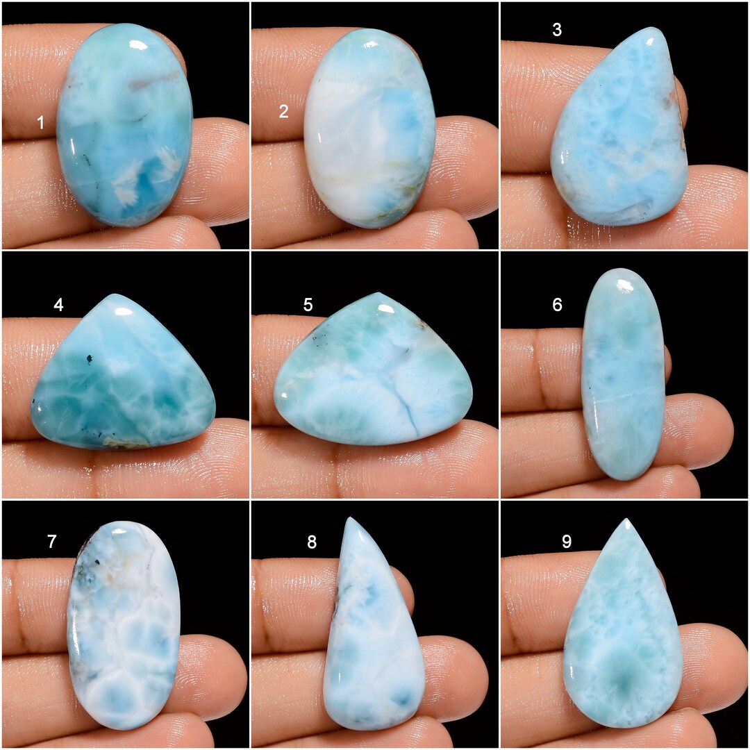 Natural Larimar Gemstone Pectolite Stone Sky Larimar Crystal Pectlite ...