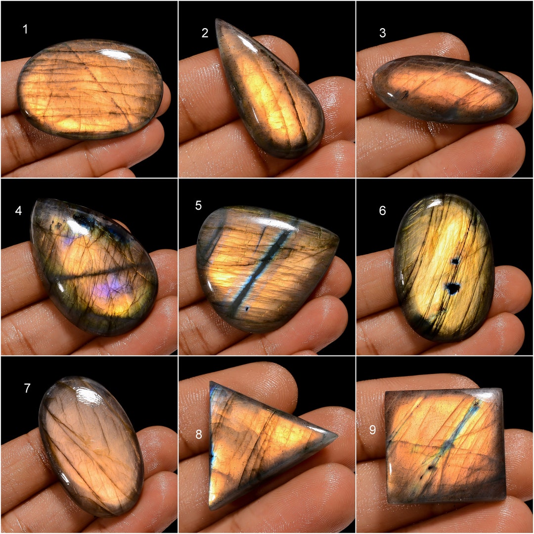 Natural Multi Labradorite Cabochon Multi Fire Labradorite Crystal Loose ...