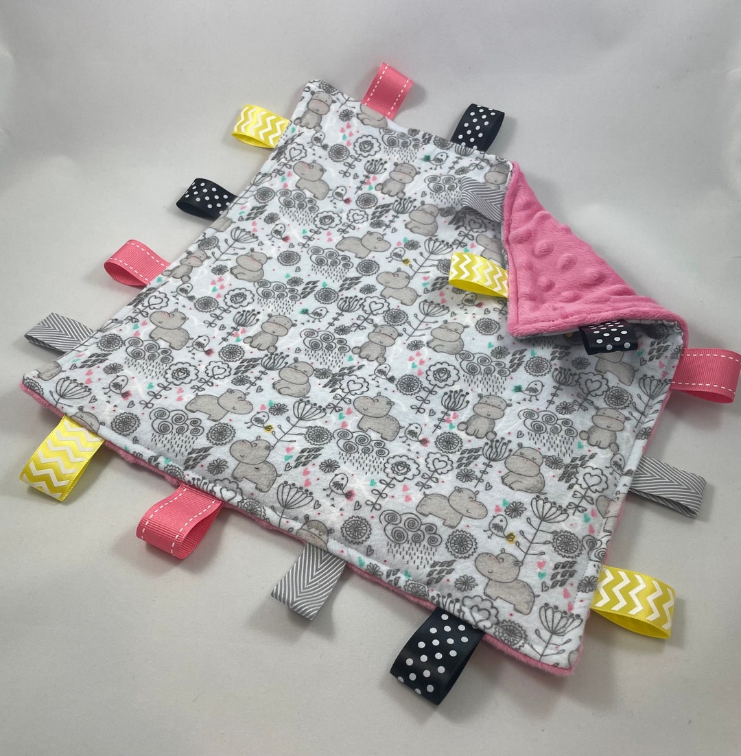 Hippo Hugs Tag Blanket - Etsy