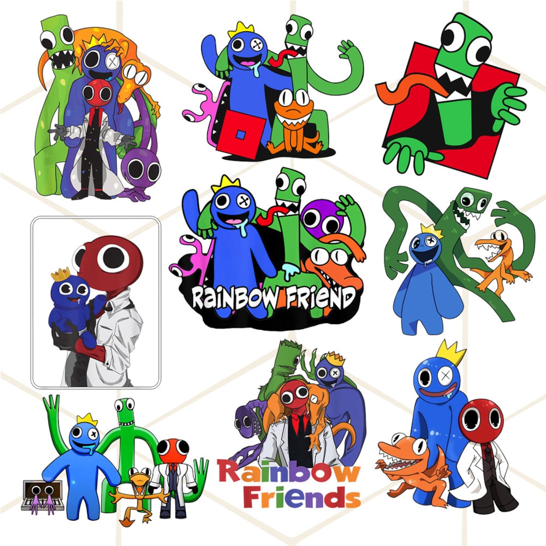 Rainbow Friends Bundle Png Rainbow Friends for Kids Birthday - Etsy