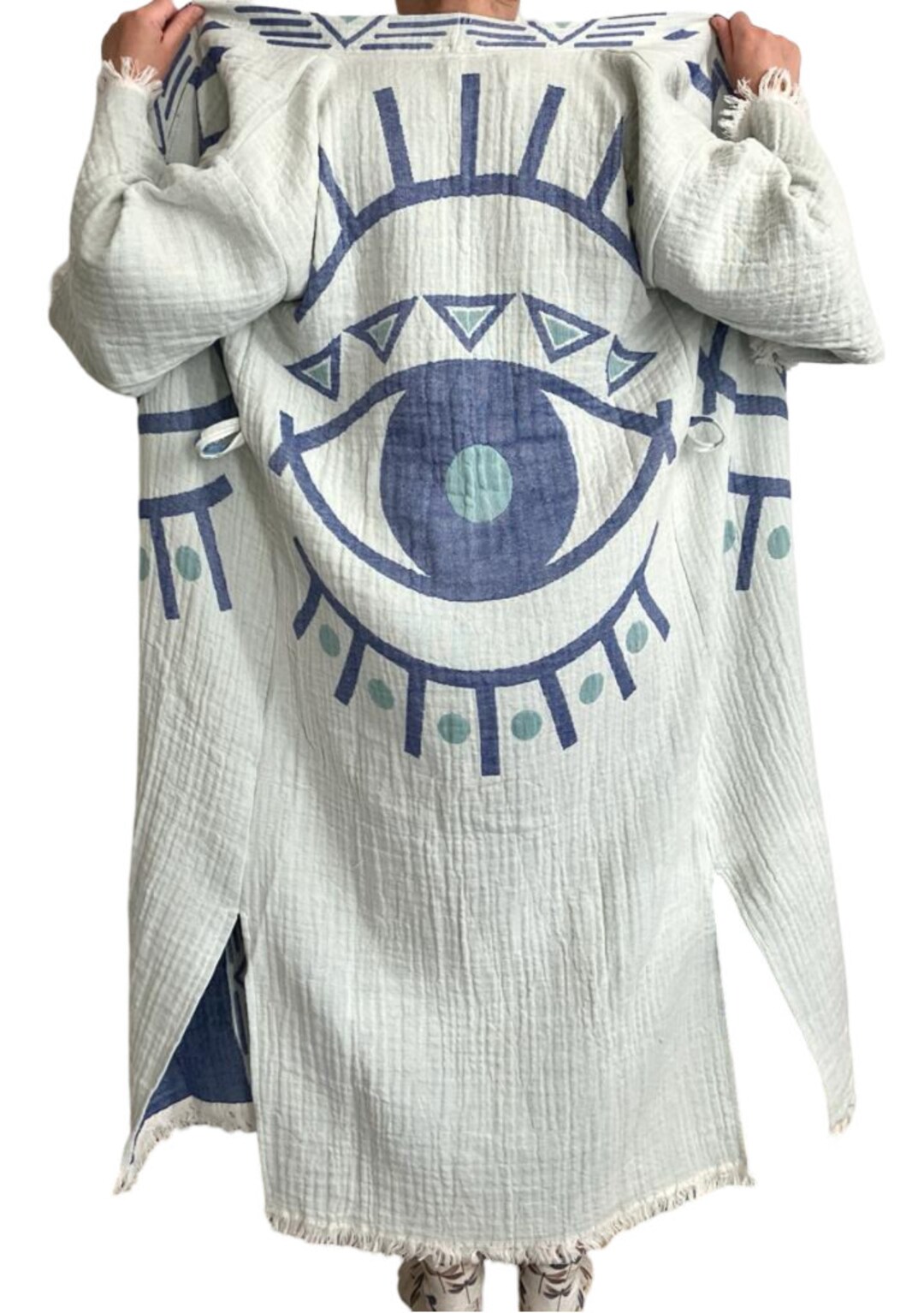 Premium Handmade Kimono, Turkish Organic Bathrobe, Beachwear, Cotton ...