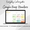 Google Keep Headers, Minimalist Design, Cute Fonts, Black and White - Etsy