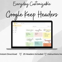 Google Keep Header Banner: Sticker Book (with Customization) | Instant ...