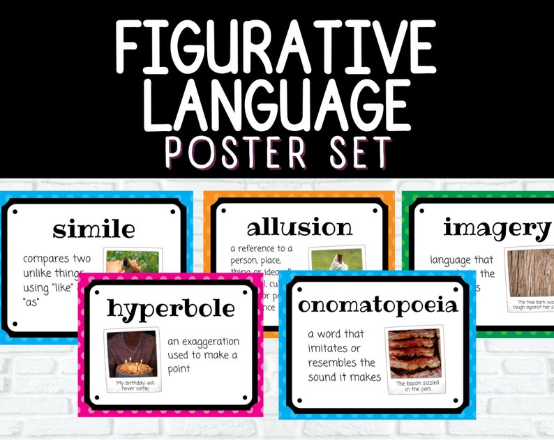 Figurative Language Posters - Etsy