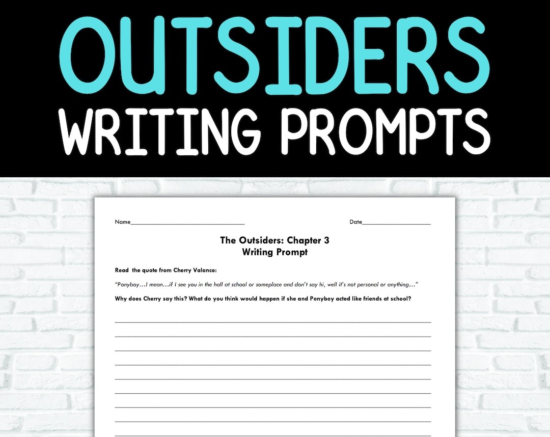 THE OUTSIDERS Writing Prompts - Etsy