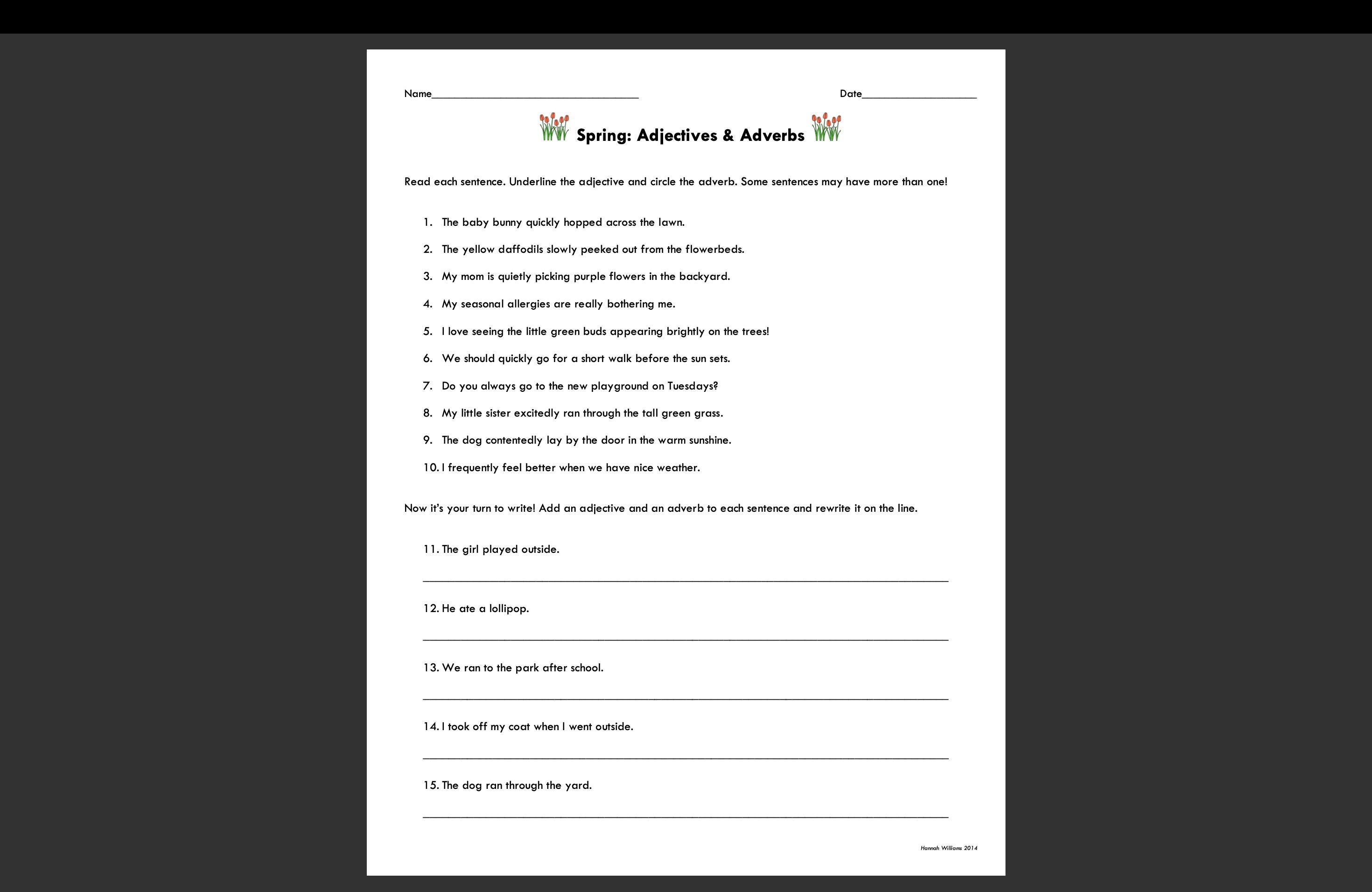Spring ELA Worksheet Set | Figurative Language | Author's Purpose ...
