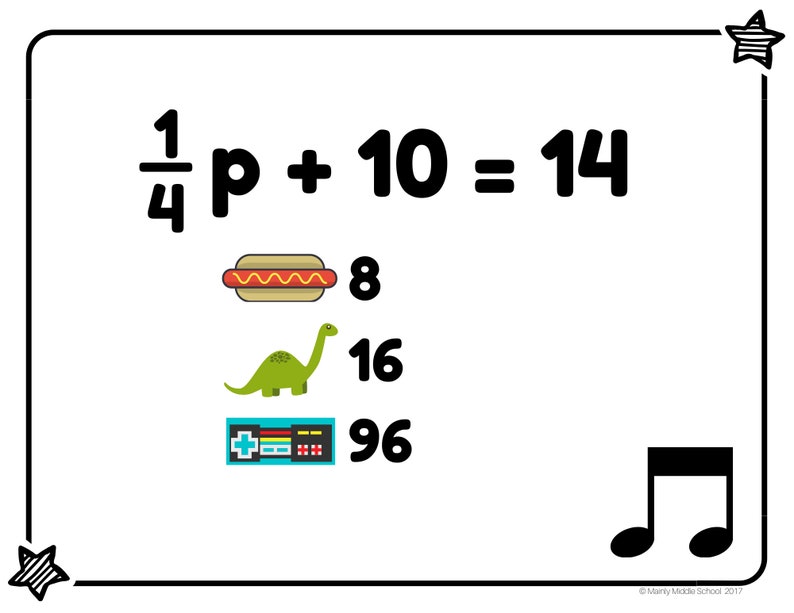 Two-step Equations SCAVENGER HUNT - Etsy