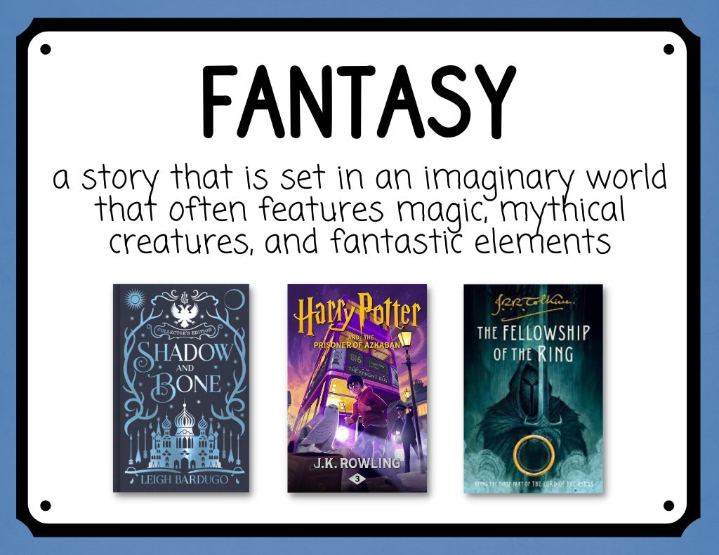 Literary Genre Posters (set of 18) - Etsy