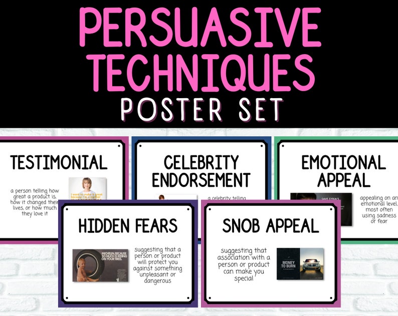 Propaganda and Persuasive Techniques Posters - Etsy