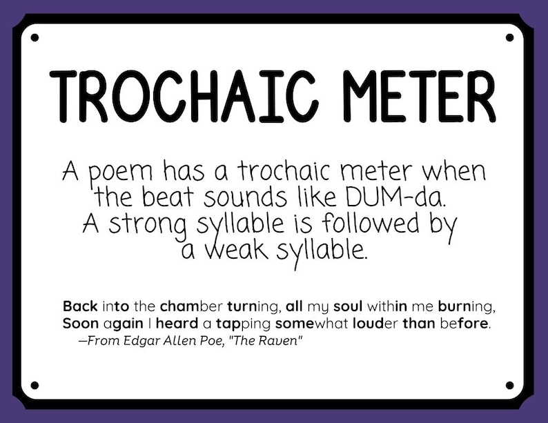 Elements of Poetry Posters, Poetry Vocabulary Bulletin Board Signs ...