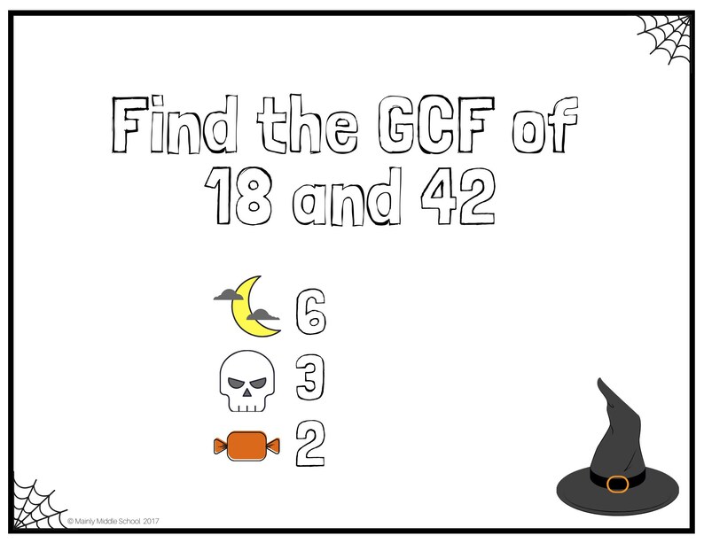 GCF & LCM Halloween Math Scavenger Hunt - Etsy