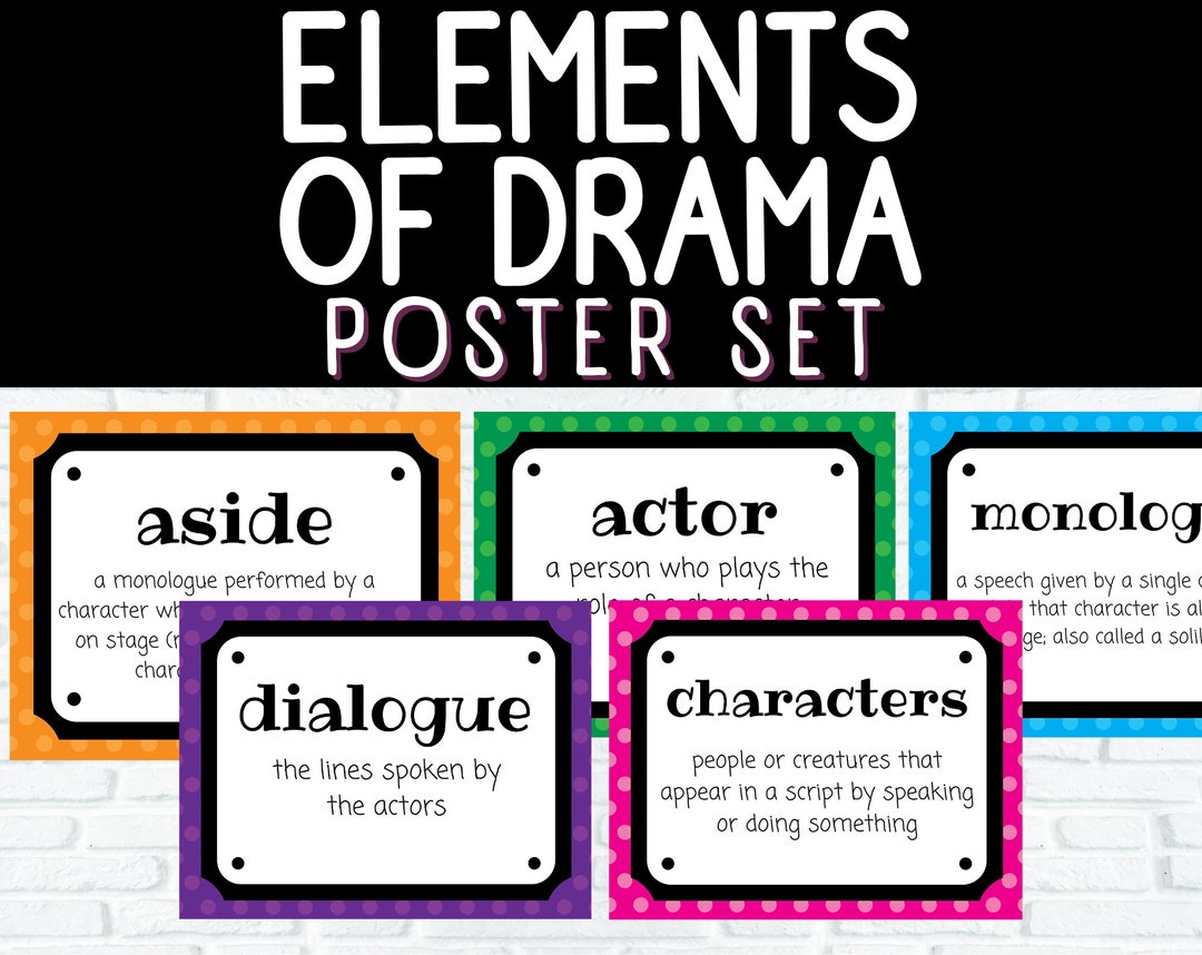 Elements of Drama Posters - Etsy