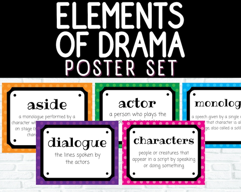 Elements of Drama Posters - Etsy
