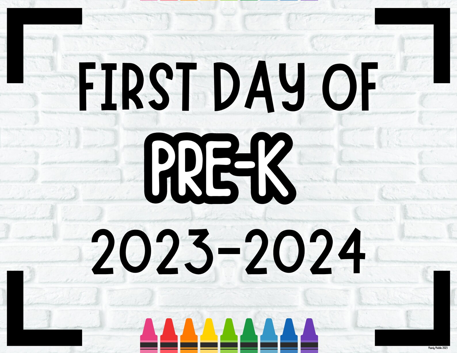 First Day Of Pre k Sign PRINTABLE Etsy First Day Of Pre k Sign PRINTABLE Etsy