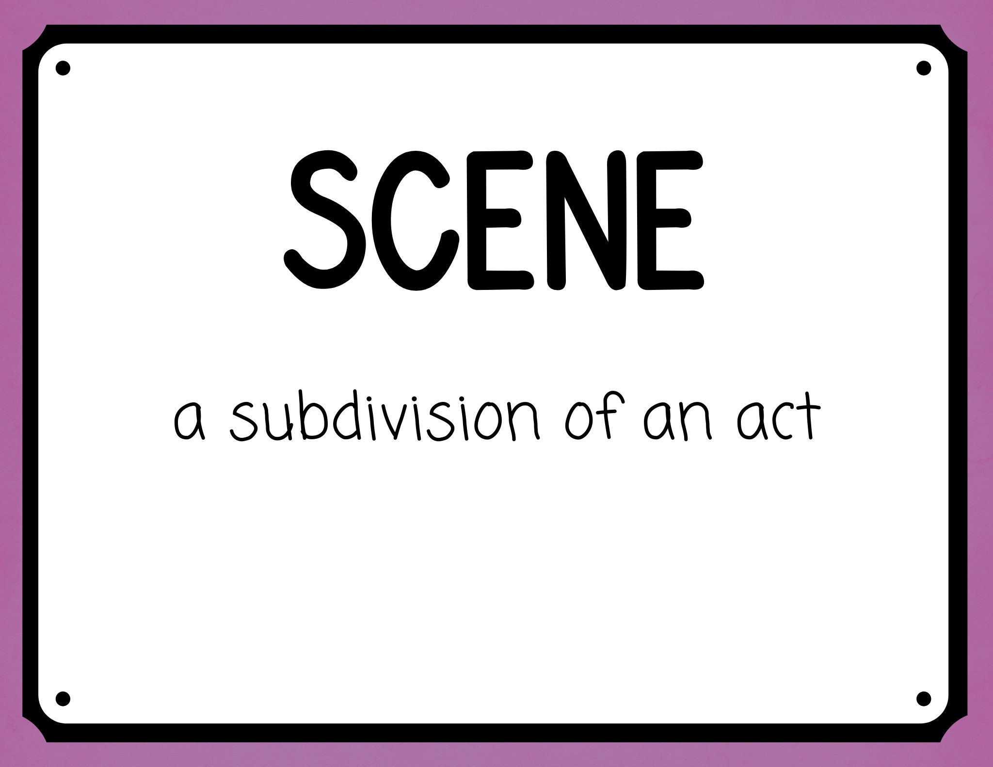 Elements of Drama Posters, Theatre Vocabulary Bulletin Board Signs ...