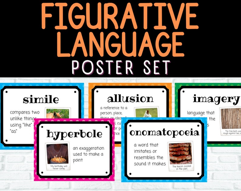 Figurative Language Posters - Etsy