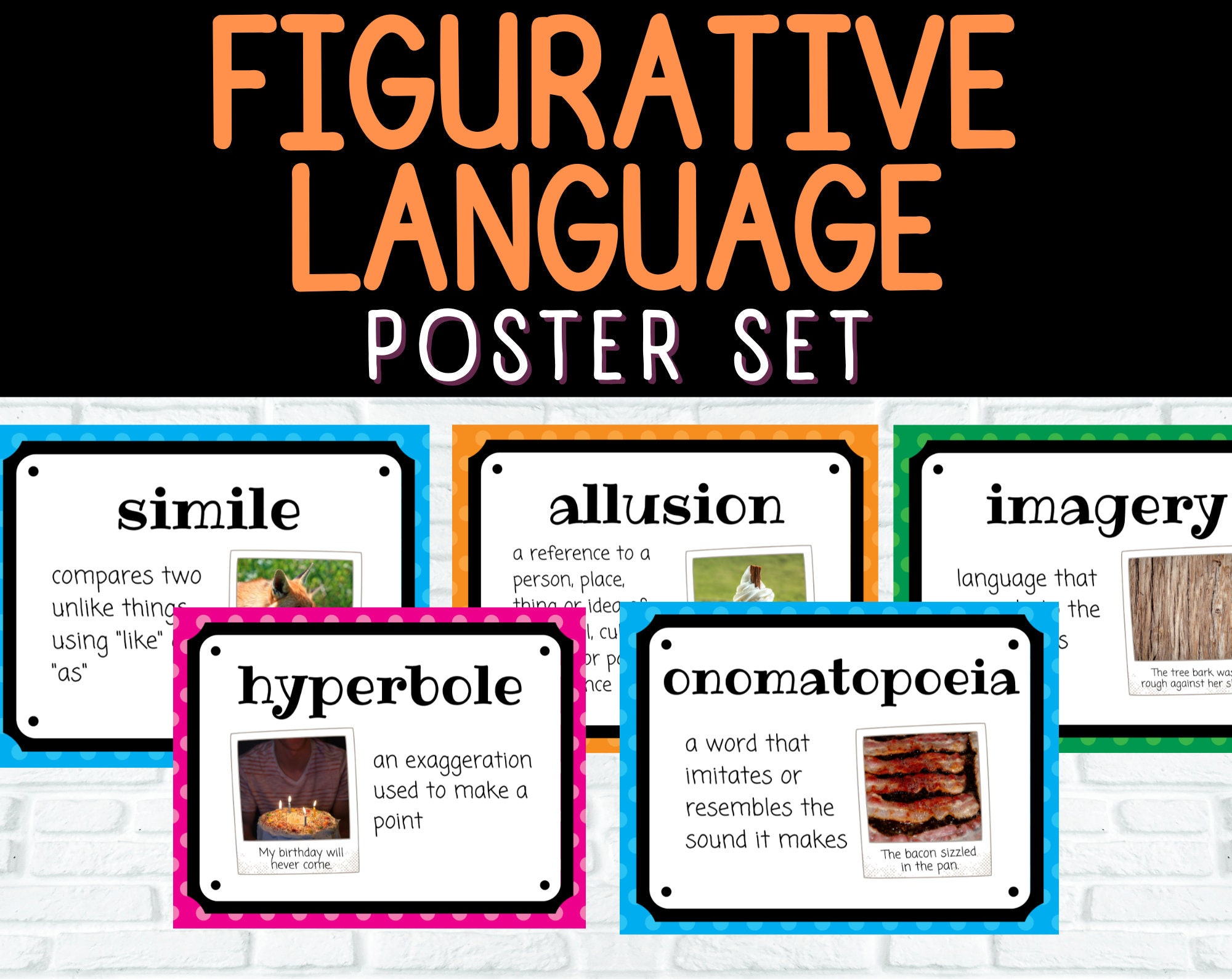 Figurative Language Posters - Etsy