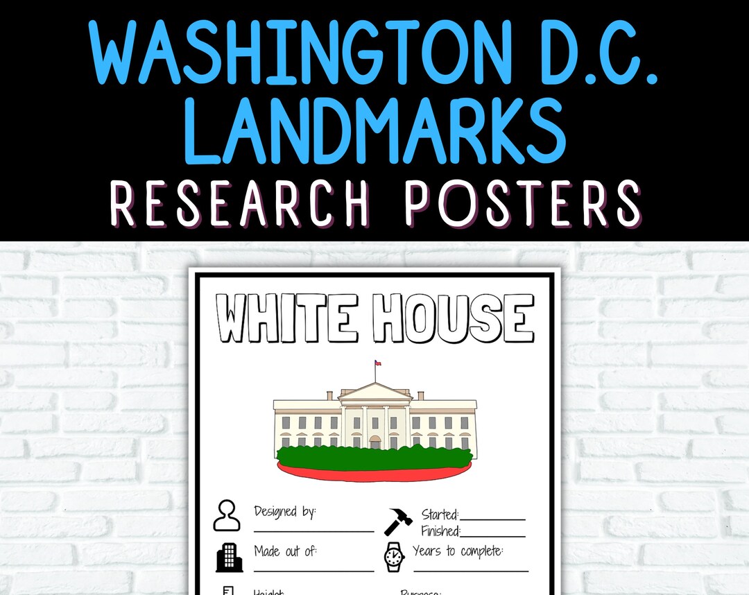 Washington D.C. Research Posters - Etsy