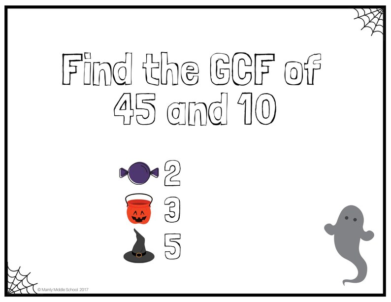 GCF & LCM Halloween Math Scavenger Hunt - Etsy