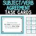 Subject Verb Agreement TASK CARDS - Etsy