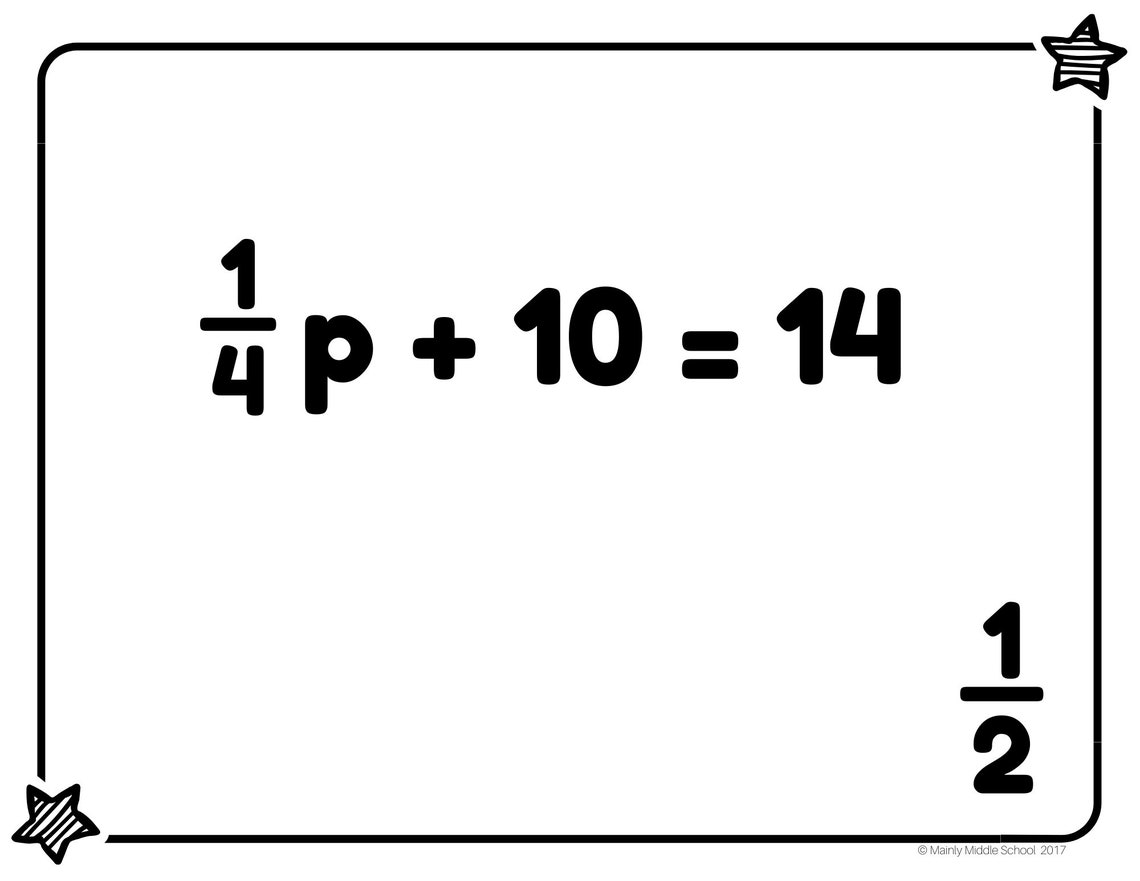 Two-step Equations SCAVENGER HUNT - Etsy