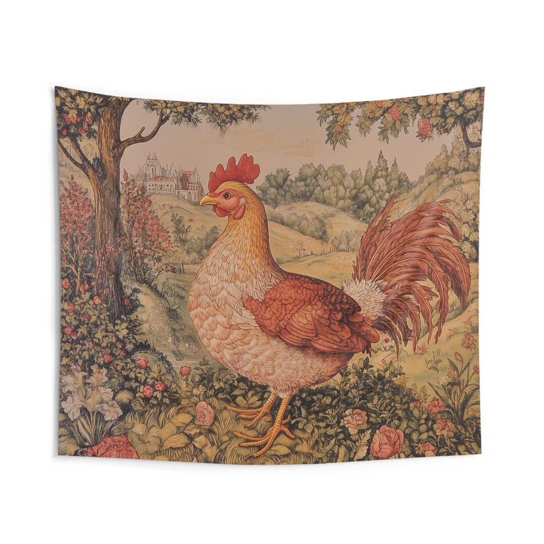 Vintage French Country Chicken Wall Hanging, Rustic Farmhouse Hen Décor ...