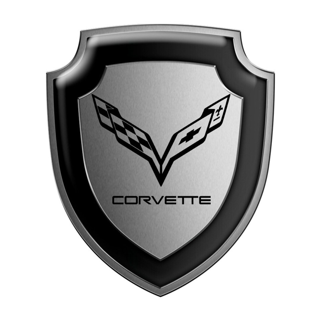 CORVETTE Dome Shield Emblem All Size Epoxy Sticker in Car - Etsy