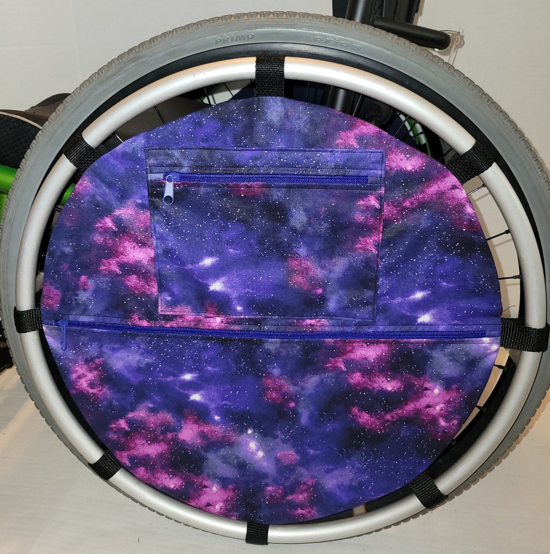 Wheelchair Wheel Bag, Pouch Zipper Pockets Add Storage, Fits 24 Inch ...