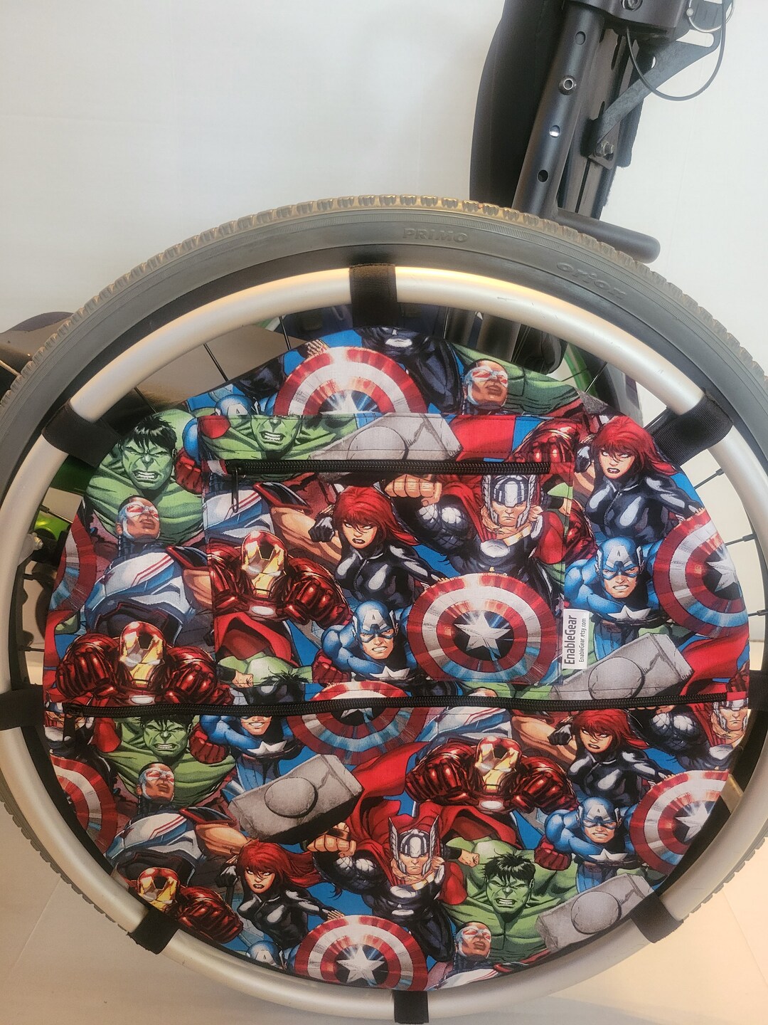 Wheelchair Wheel Bag, Pouch Zipper Pockets Add Storage, Fits 24 Inch ...