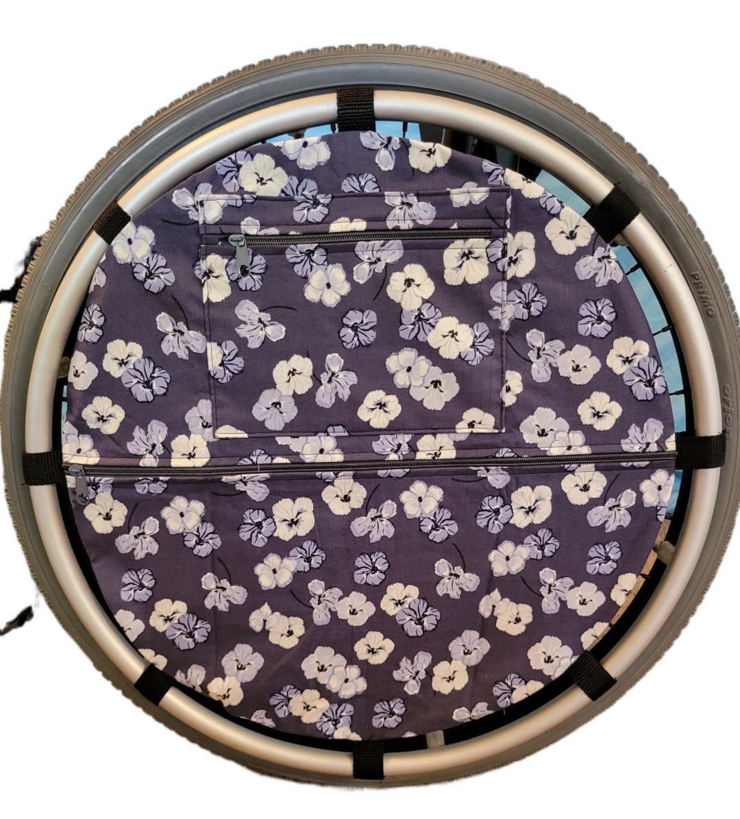 Wheelchair Wheel Bag, Pouch Zipper Pockets Add Storage, Fits 24 Inch ...