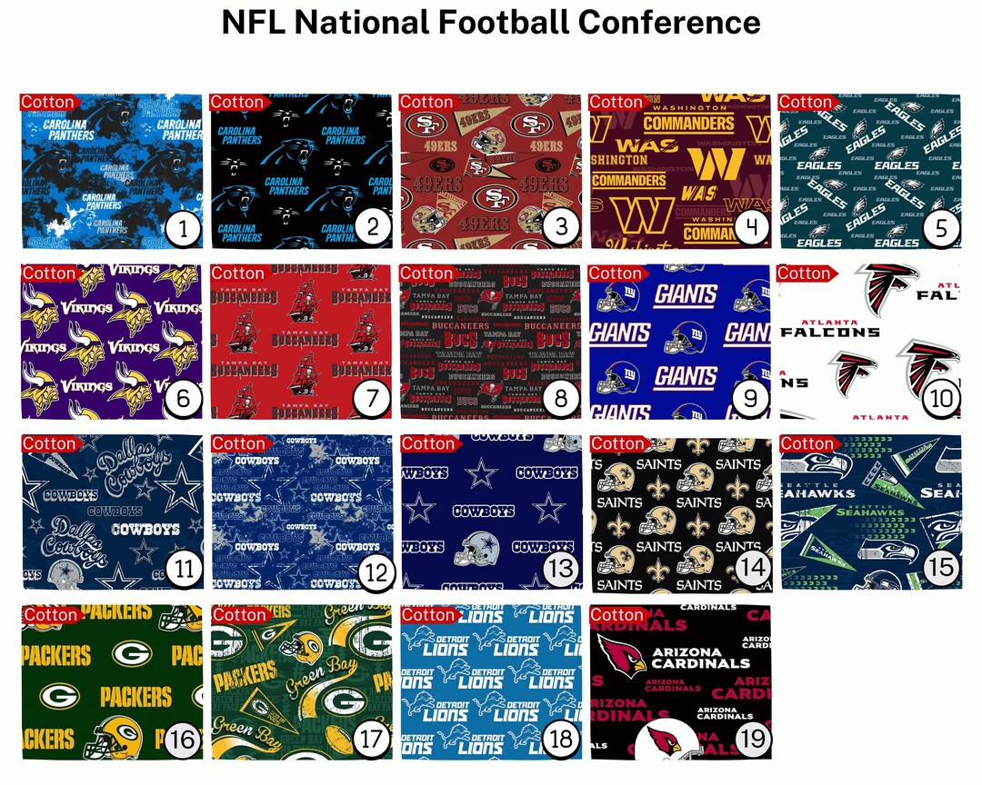 NFL- National Football League - Fabric by the Yard - Sports Fabric ...