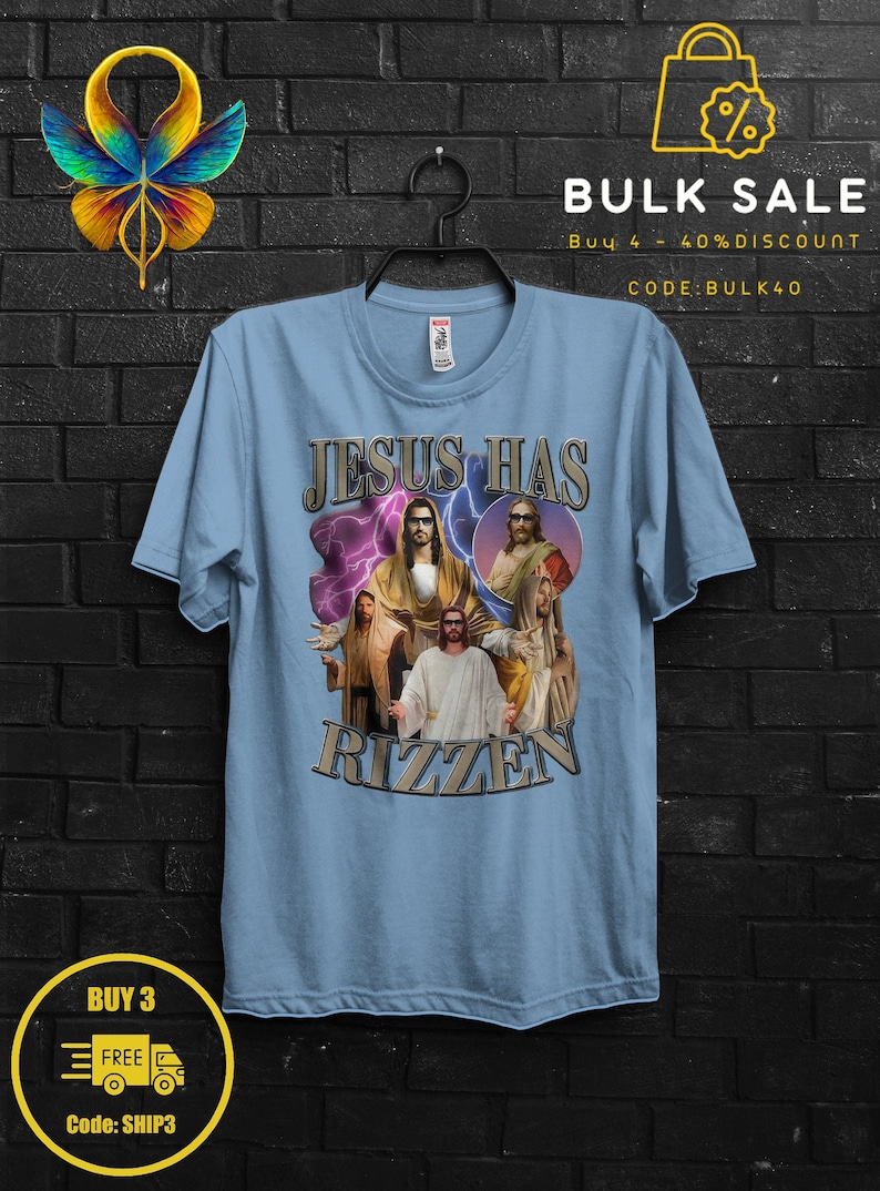 Jesus Has Rizzen Funny T Shirt for Christianspersonalized - Etsy