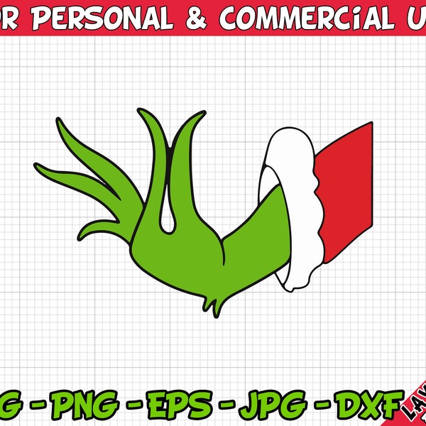 Grinch Hand Svg - Etsy