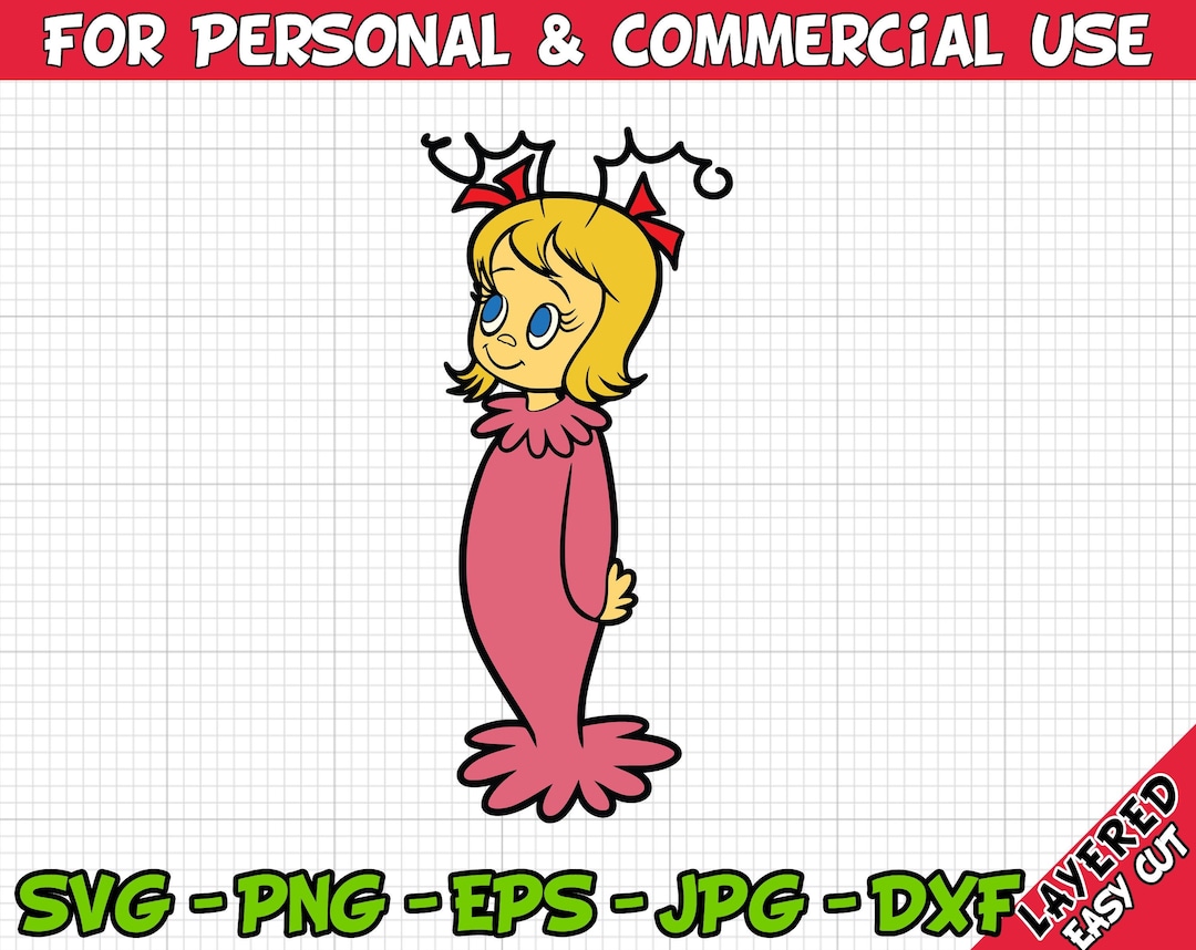 Cindy Lou Who Layered SVG, Cricut Digital Vector Cut File, Silhouette ...
