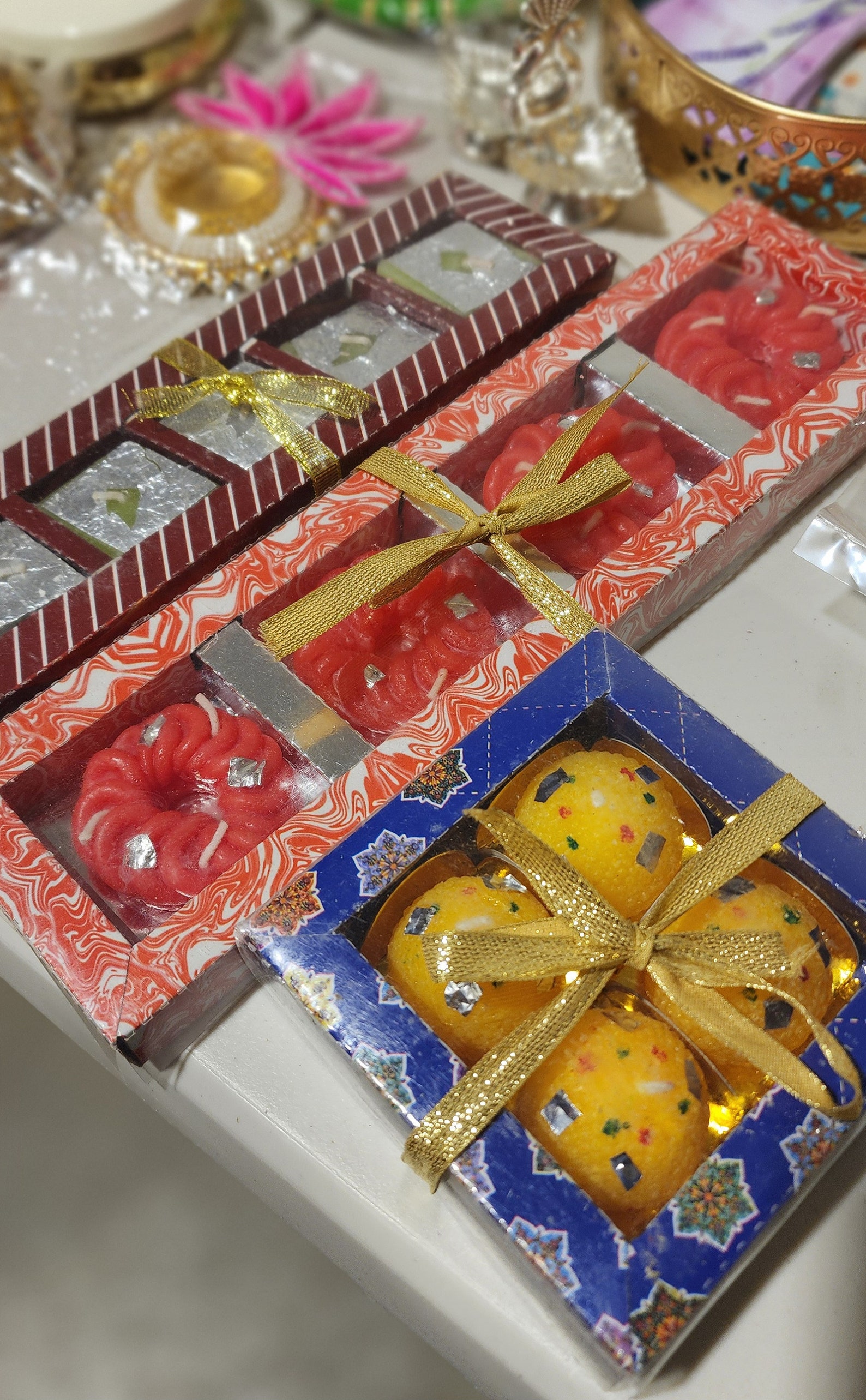 Motichoor Ladoo Candle Set, Diwali Gift Box, Desi Mithai - Etsy