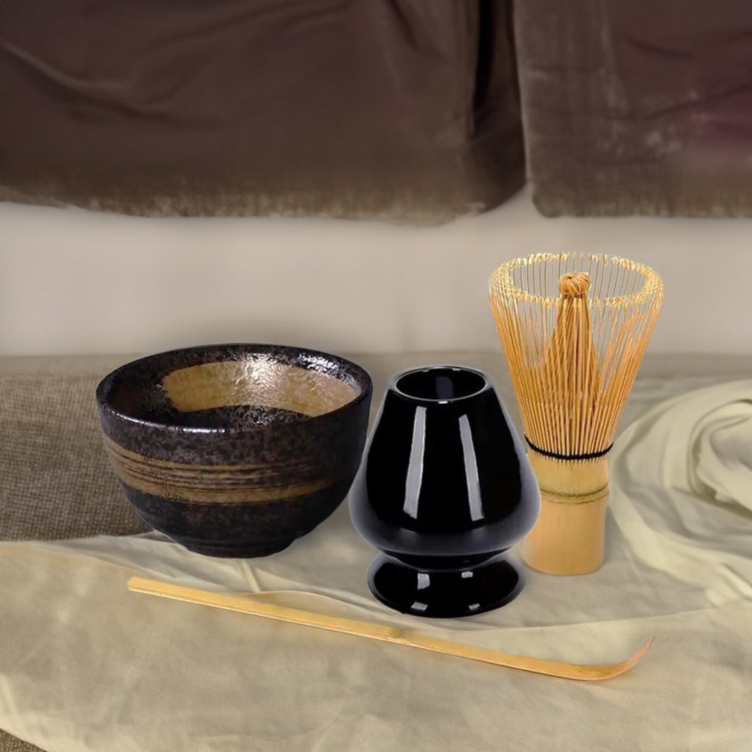 Complete Matcha Set Green Ceramic Matcha Bowl Bamboo - Etsy