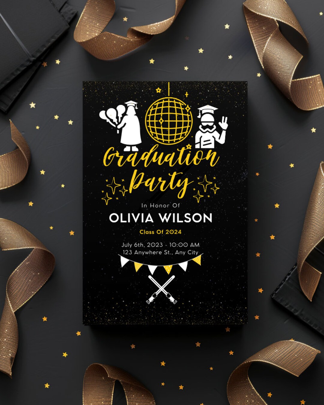 Star Wars Graduation Invitation 2024, Invitation, Printable Graduation ...