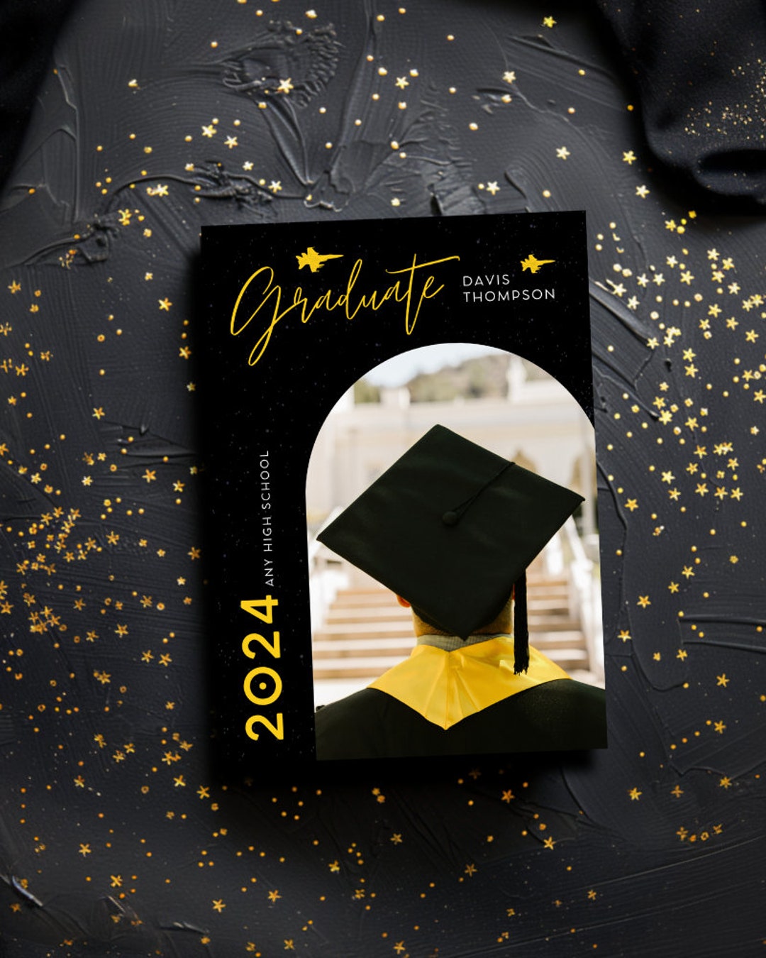 Star Wars Graduation Invitation 2024: Minimalist Party Invite (canva ...