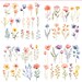 60 Watercolor Flower Elements, Clipart, Graphic Bundle, Watercolor ...