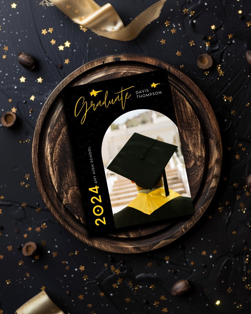 Star Wars Graduation Invitation 2024: Minimalist Party Invite (canva ...