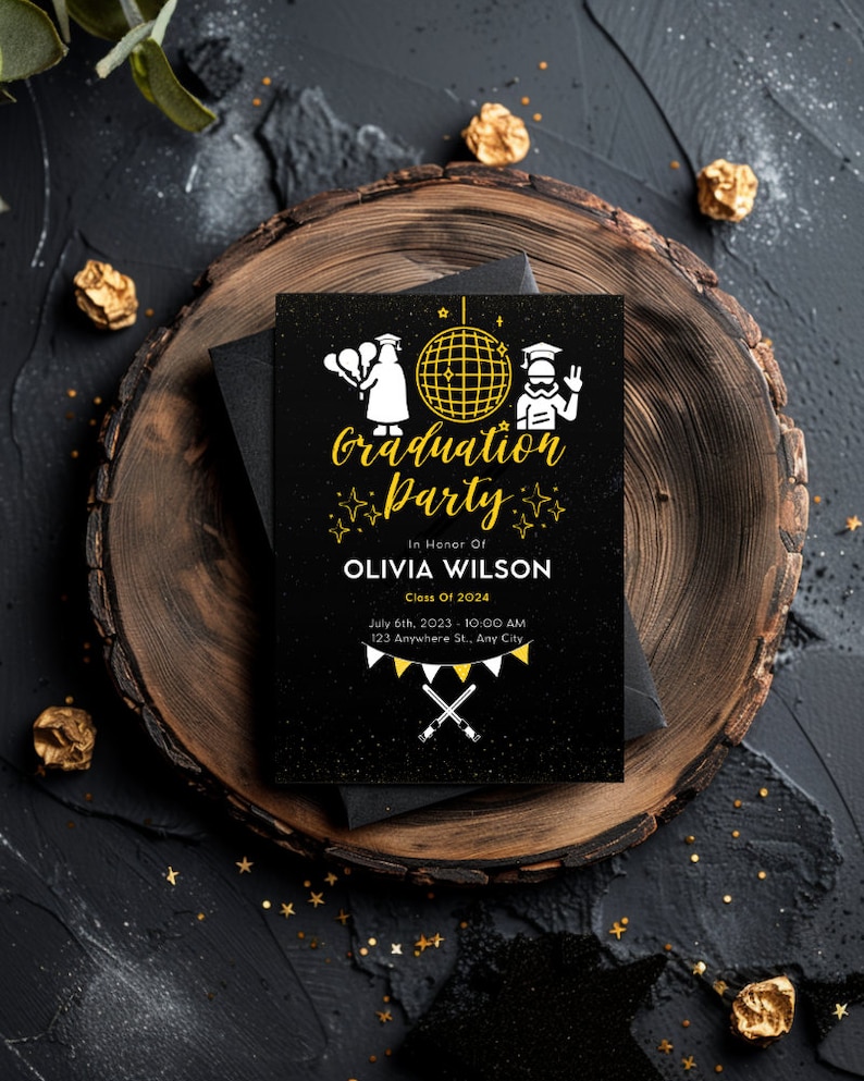 Star Wars Graduation Invitation 2024, Invitation, Printable Graduation ...
