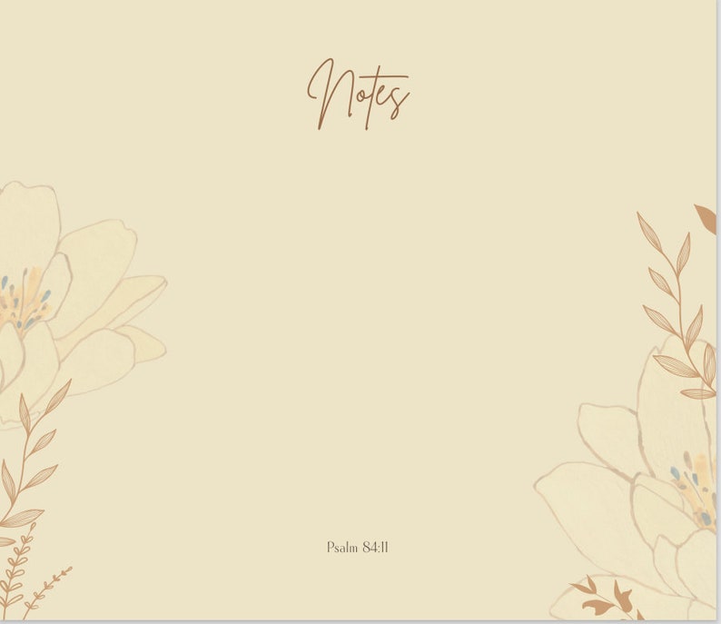 Printable Bible Verse Notes Church Notes Freehand Note Paper INSTANT ...