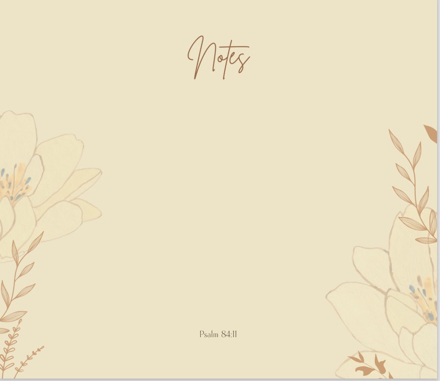 Printable Bible Verse Notes Church Notes Freehand Note Paper INSTANT ...