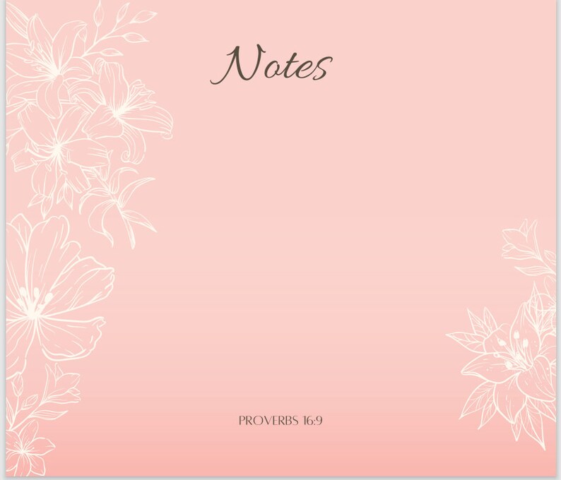 Printable Bible Verse Notes Church Notes Freehand Note Paper INSTANT ...