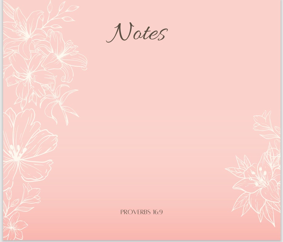 Printable Bible Verse Notes Church Notes Freehand Note Paper INSTANT ...