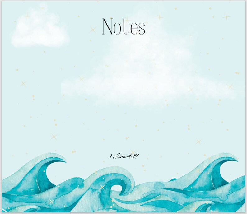 Printable Bible Verse Notes Church Notes Freehand Note Paper INSTANT ...