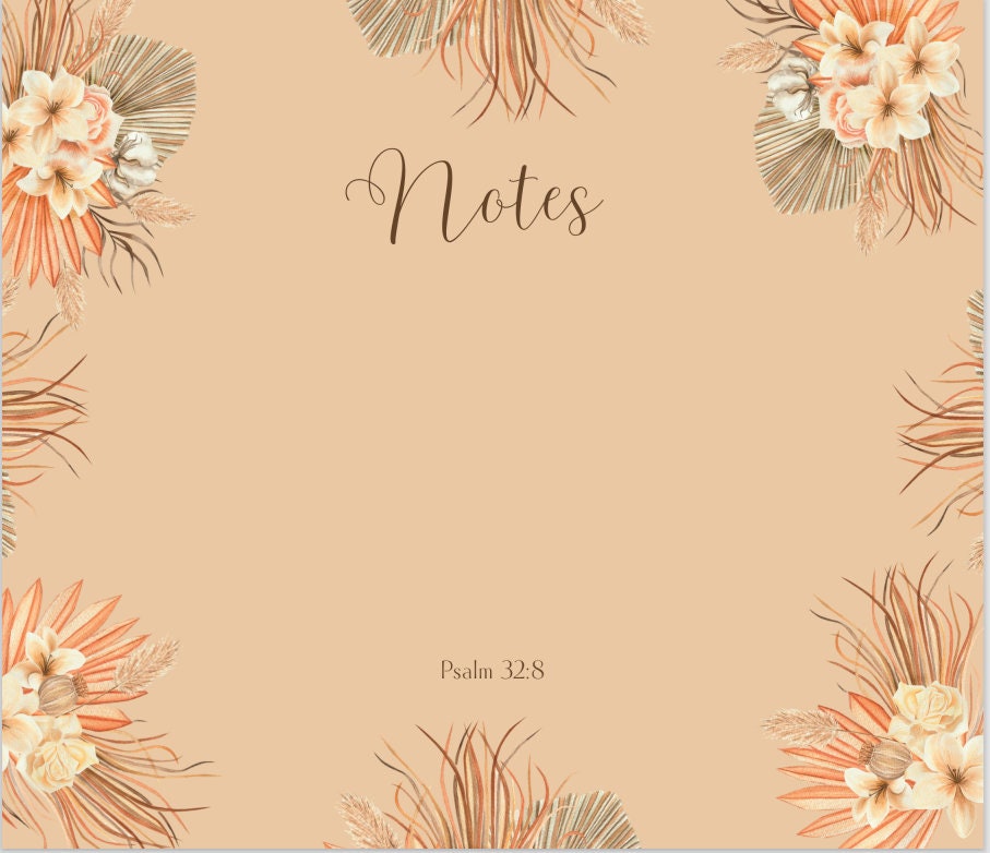 Printable Bible Verse Notes Church Notes Freehand Note Paper INSTANT ...