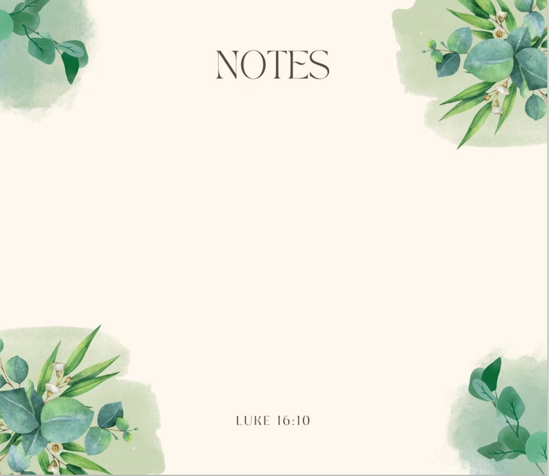 Printable Bible Verse Notes Church Notes Freehand Note Paper INSTANT ...