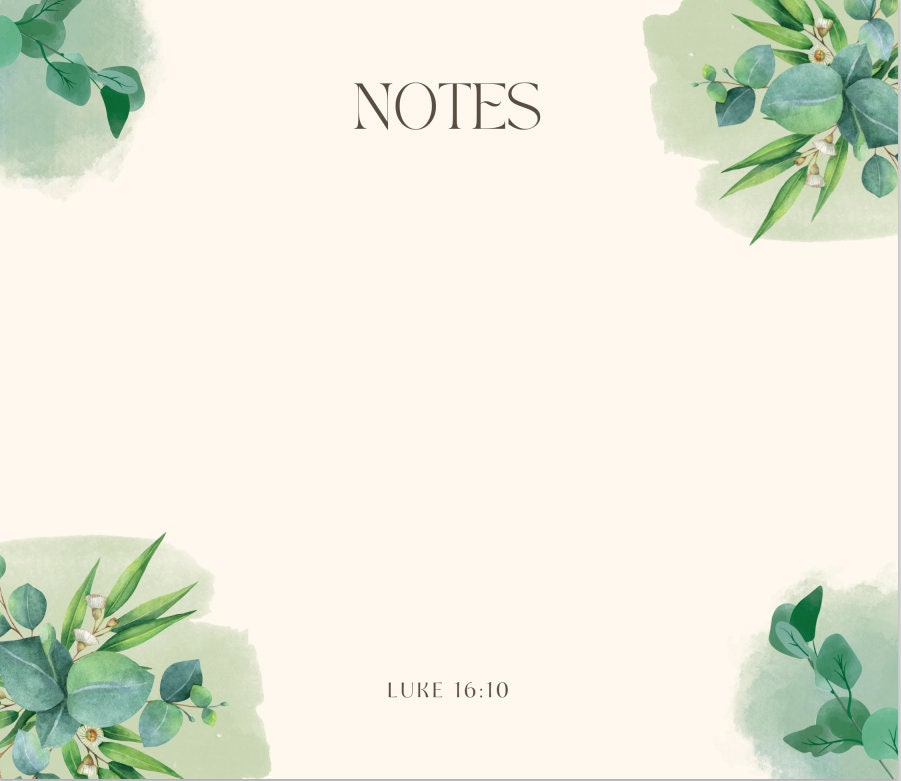 Printable Bible Verse Notes Church Notes Freehand Note Paper INSTANT ...